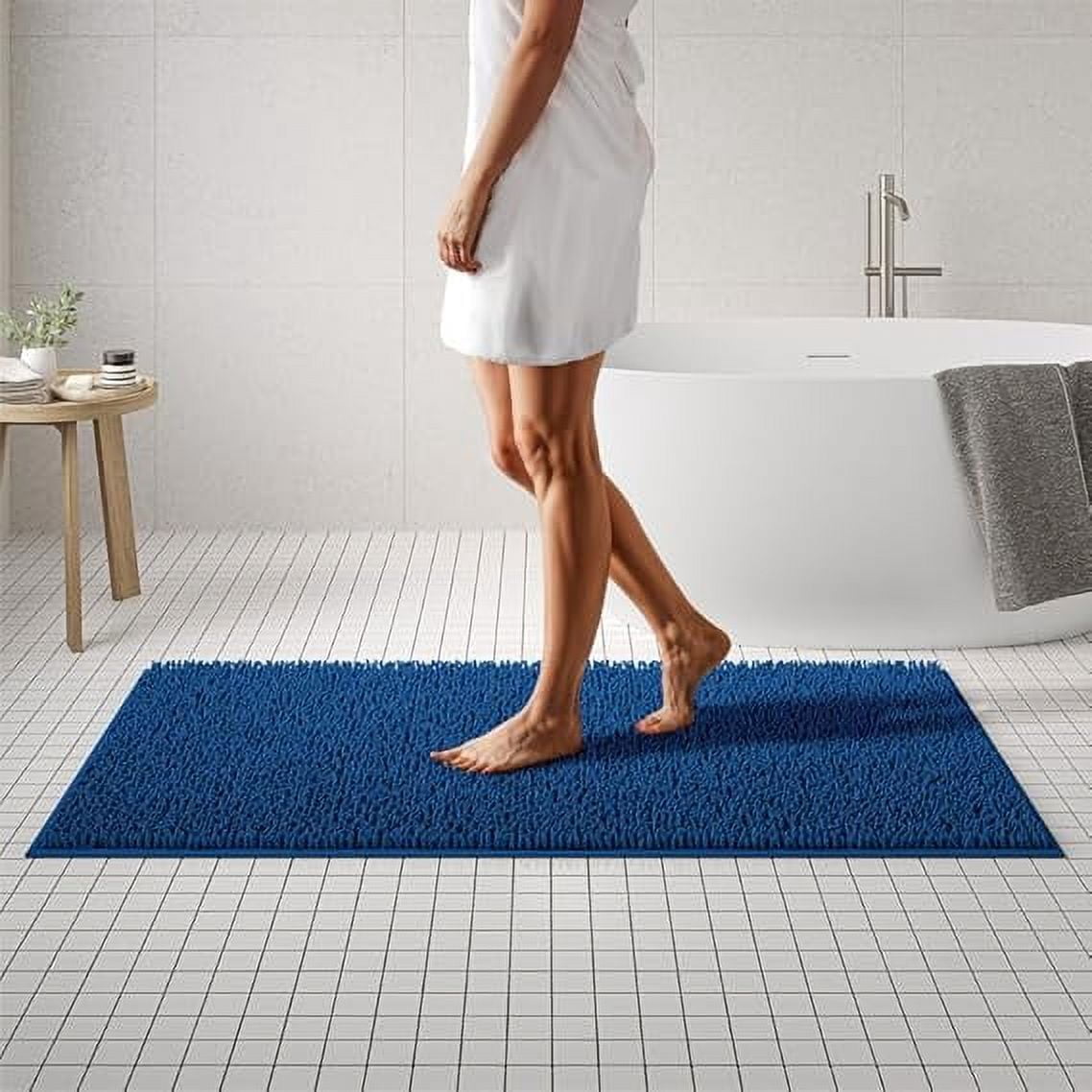 MAYSHINE Large Bathroom Mat, Soft Non-Slip Chenille Bath Rug Runner ...