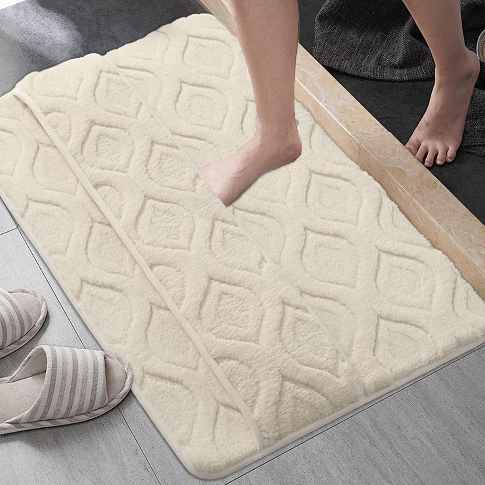 Bathroom Rug | Thick Soft Water Absorbent Non-Slip Bath Mat | Full Wrap ...