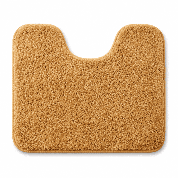Bathroom Rug U-Shaped Toilet Mat, 50 x 40 cm Polyester Absorbent Bath ...