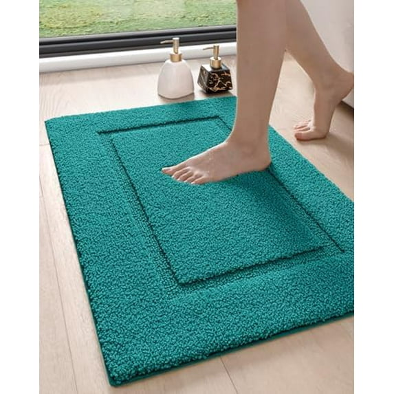 Bathroom Rugs 24x16, Washable Non Slip Bath Mat for Shower Floor ...
