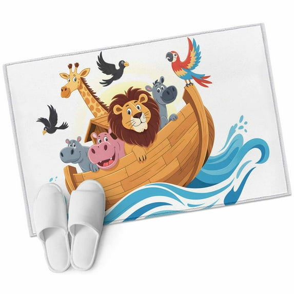 Bathroom Rugs 2x3 Ft, Animals Nautical Non Slip Area Rugs for Kitchen ...