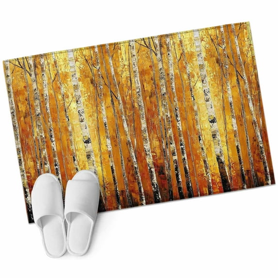 Bathroom Rugs 2x3 Ft, Autumn Branch Tree Non Slip Area Rugs for Kitchen ...