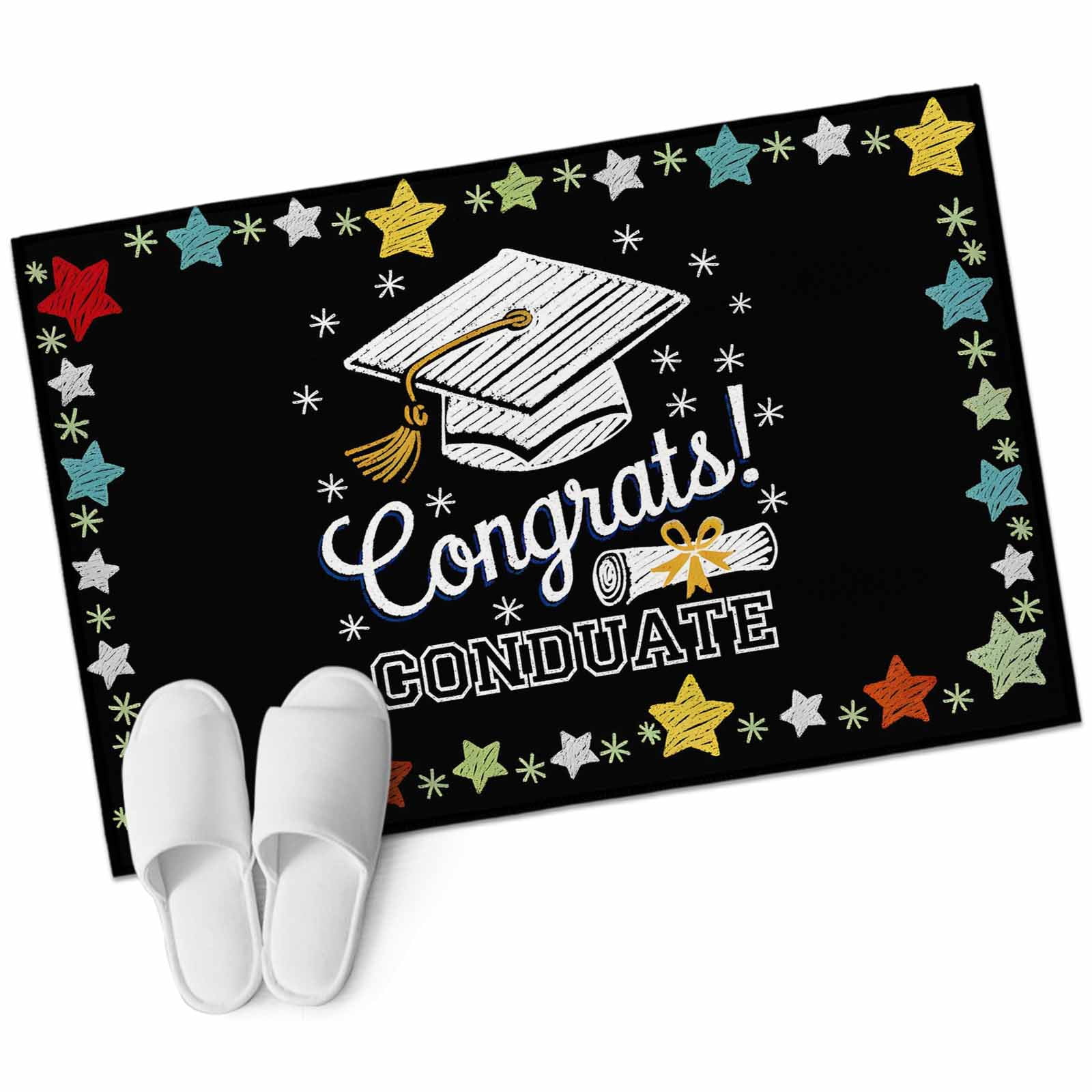 Bathroom Rugs 2x3 Ft, Black Graduation Non Slip Area Rugs for Kitchen ...