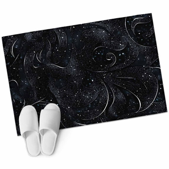 Bathroom Rugs 2x3 Ft, Black Non Slip Area Rugs for Kitchen Bedroom ...
