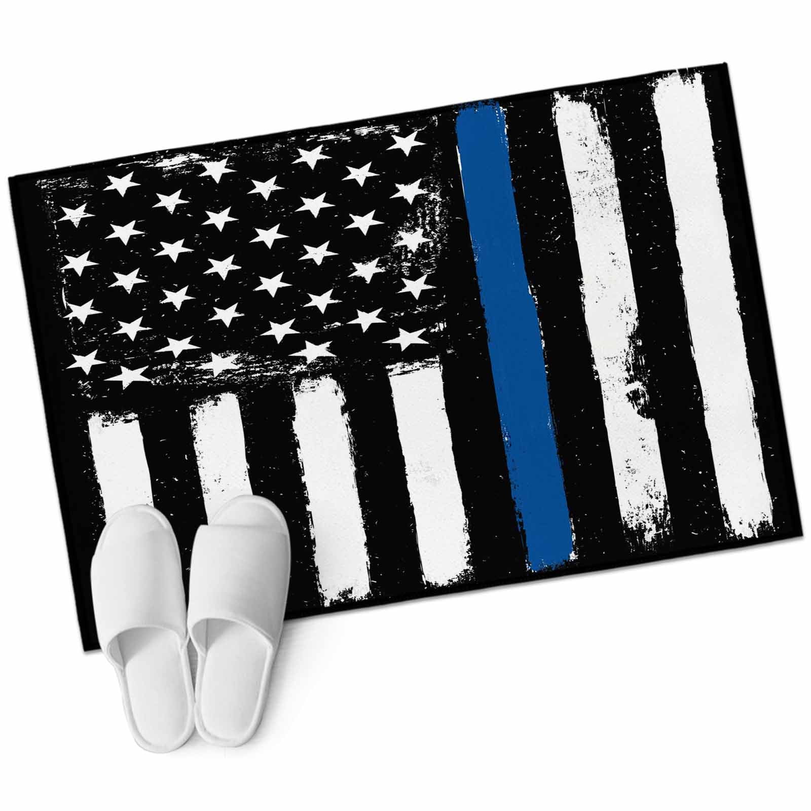 Bathroom Rugs 2x3 Ft, Blue American Flag Non Slip Area Rugs for Kitchen ...