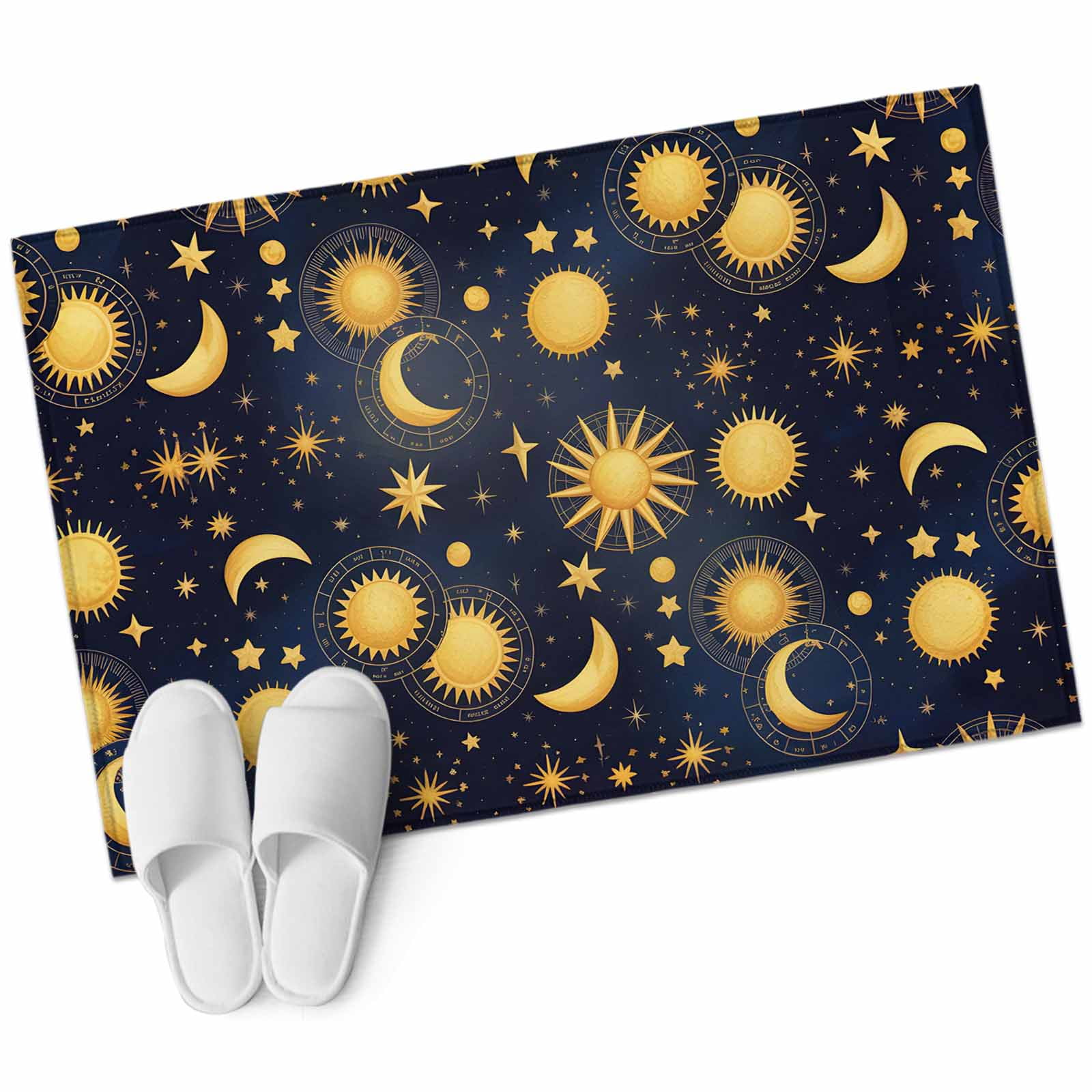 Bathroom Rugs 2x3 Ft, Blue Star Sky Non Slip Area Rugs for Kitchen ...