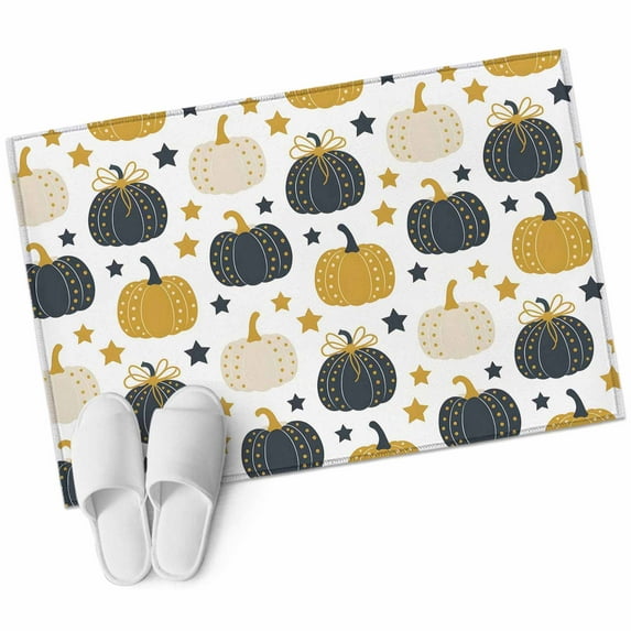 Bathroom Rugs 2x3 Ft, Blue Yellow Fall Non Slip Area Rugs for Kitchen ...