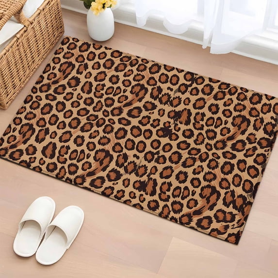 Bathroom Rugs 2x3 Ft, Brown Beige Non Slip Area Rugs for Kitchen ...