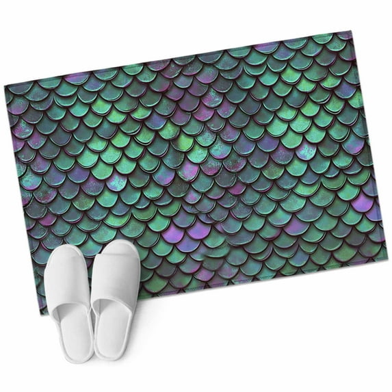 Bathroom Rugs 2x3 Ft, Coastal Teal Green Non Slip Area Rugs for Kitchen ...