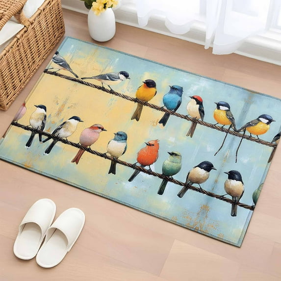 Bathroom Rugs 2x3 Ft, Colorful Oil Painting Non Slip Area Rugs for ...