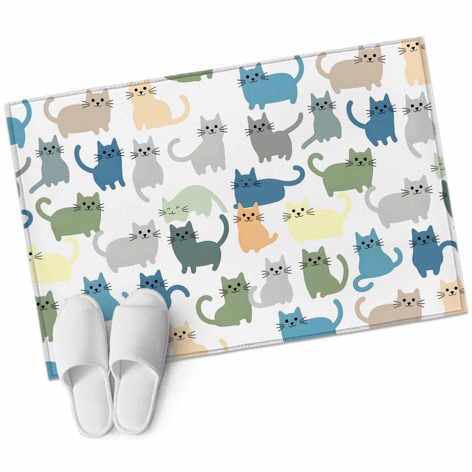 Bathroom Rugs 2x3 Ft, Cute Cats Animals Non Slip Area Rugs for Kitchen ...