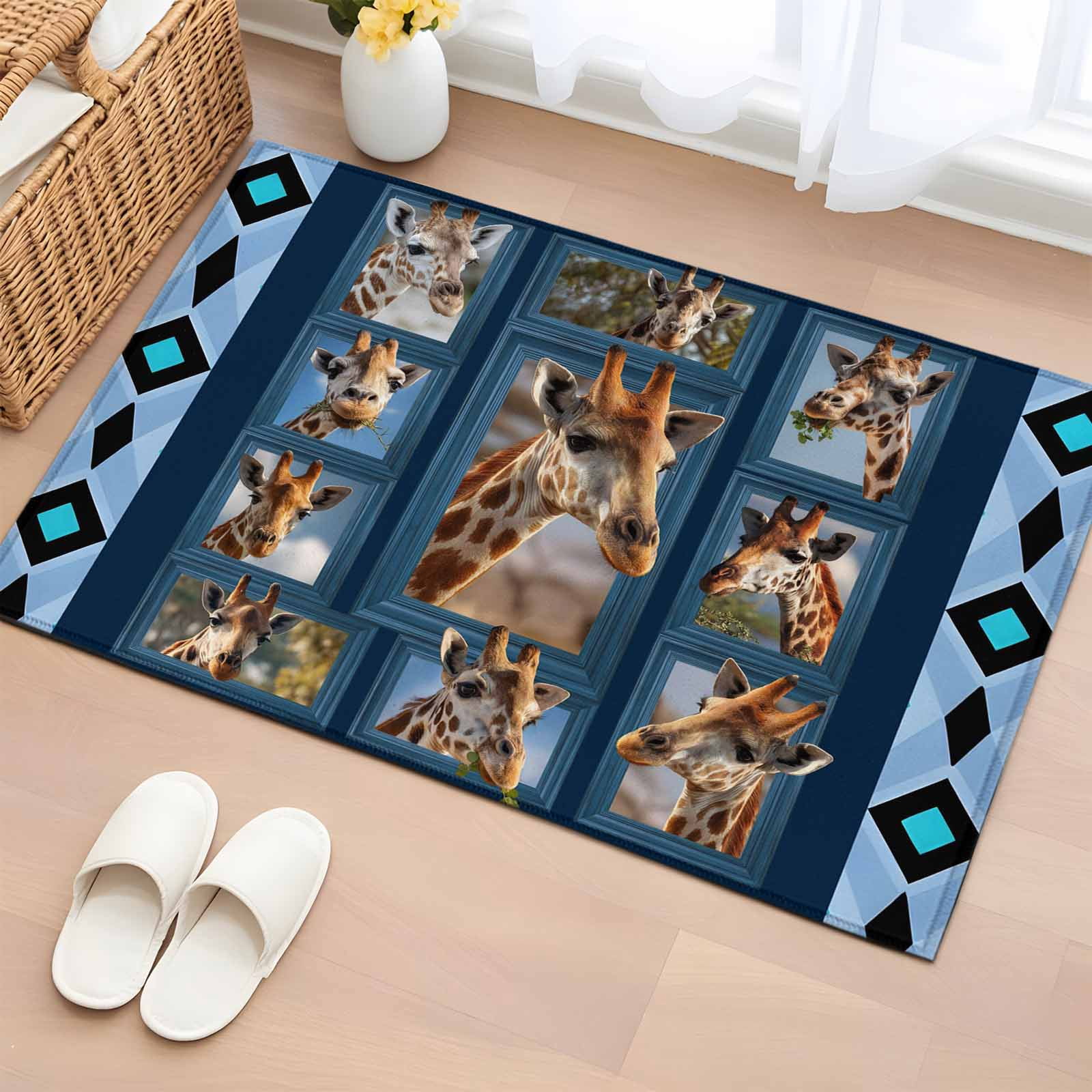 Bathroom Rugs 2x3 Ft, Cute Giraffe Non Slip Area Rugs for Kitchen ...