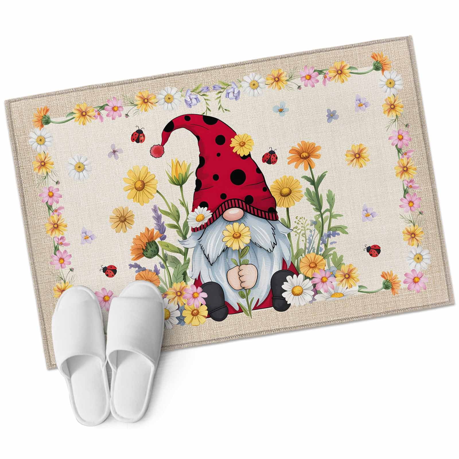 Bathroom Rugs 2x3 Ft, Daisy Gnomes Non Slip Area Rugs for Kitchen ...