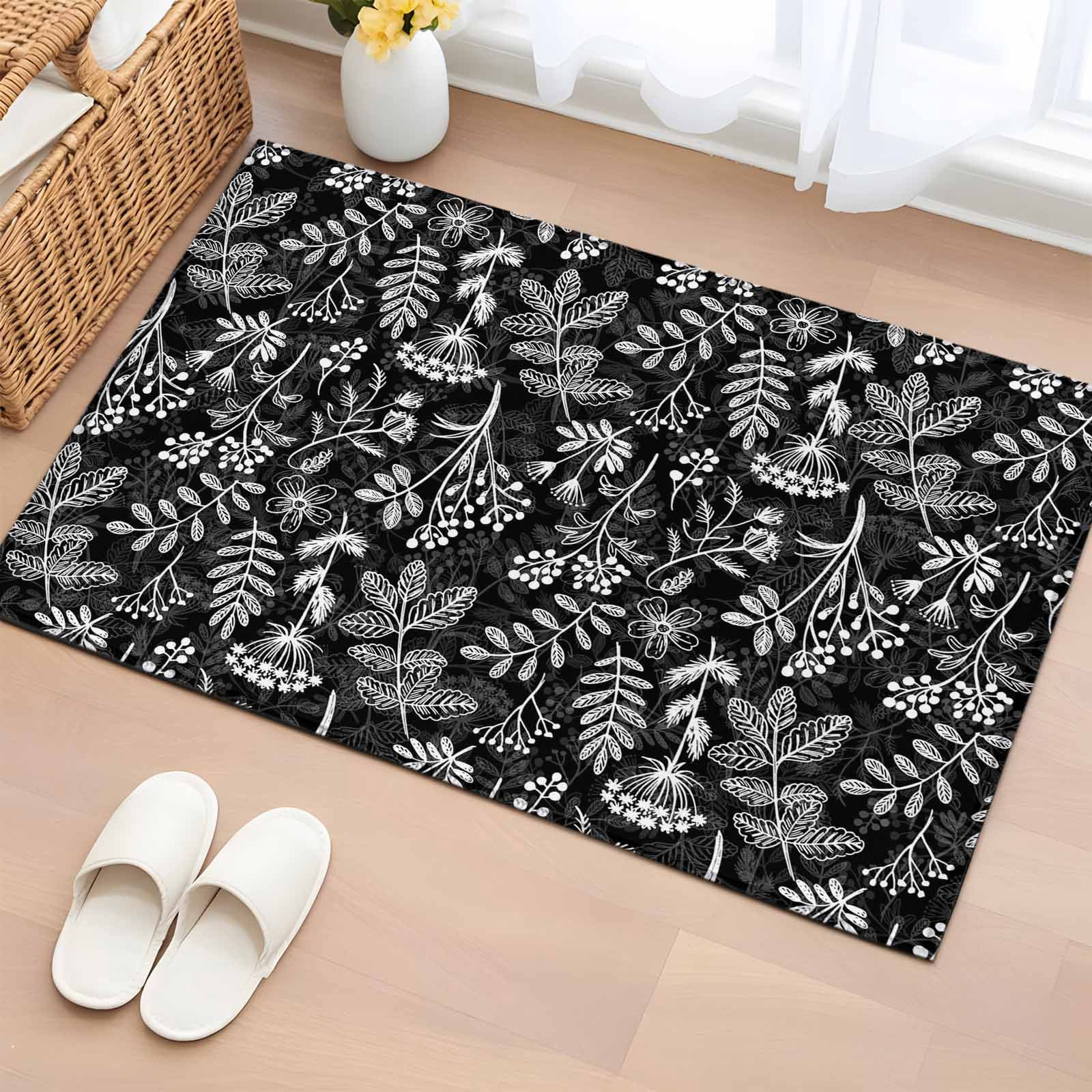 Bathroom Rugs 2x3 Ft, Dandelion Non Slip Area Rugs for Kitchen Bedroom ...