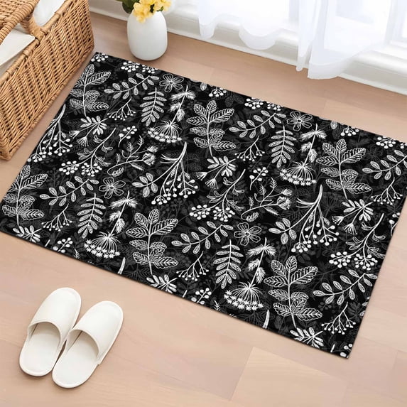 Bathroom Rugs 2x3 Ft, Dandelion Non Slip Area Rugs for Kitchen Bedroom ...