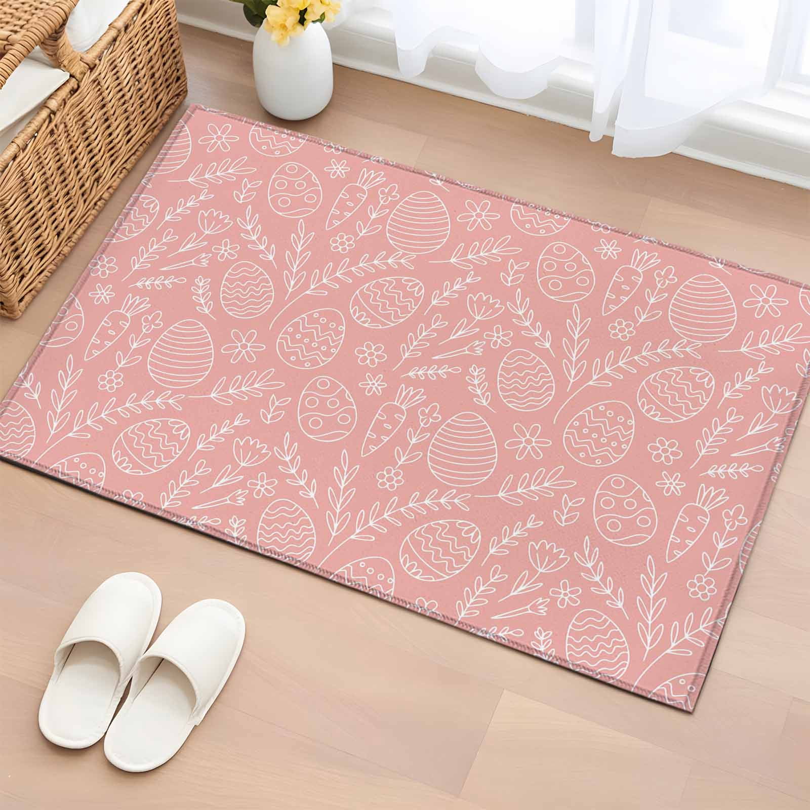 Bathroom Rugs 2x3 Ft, Easter Egg Non Slip Area Rugs for Kitchen Bedroom ...
