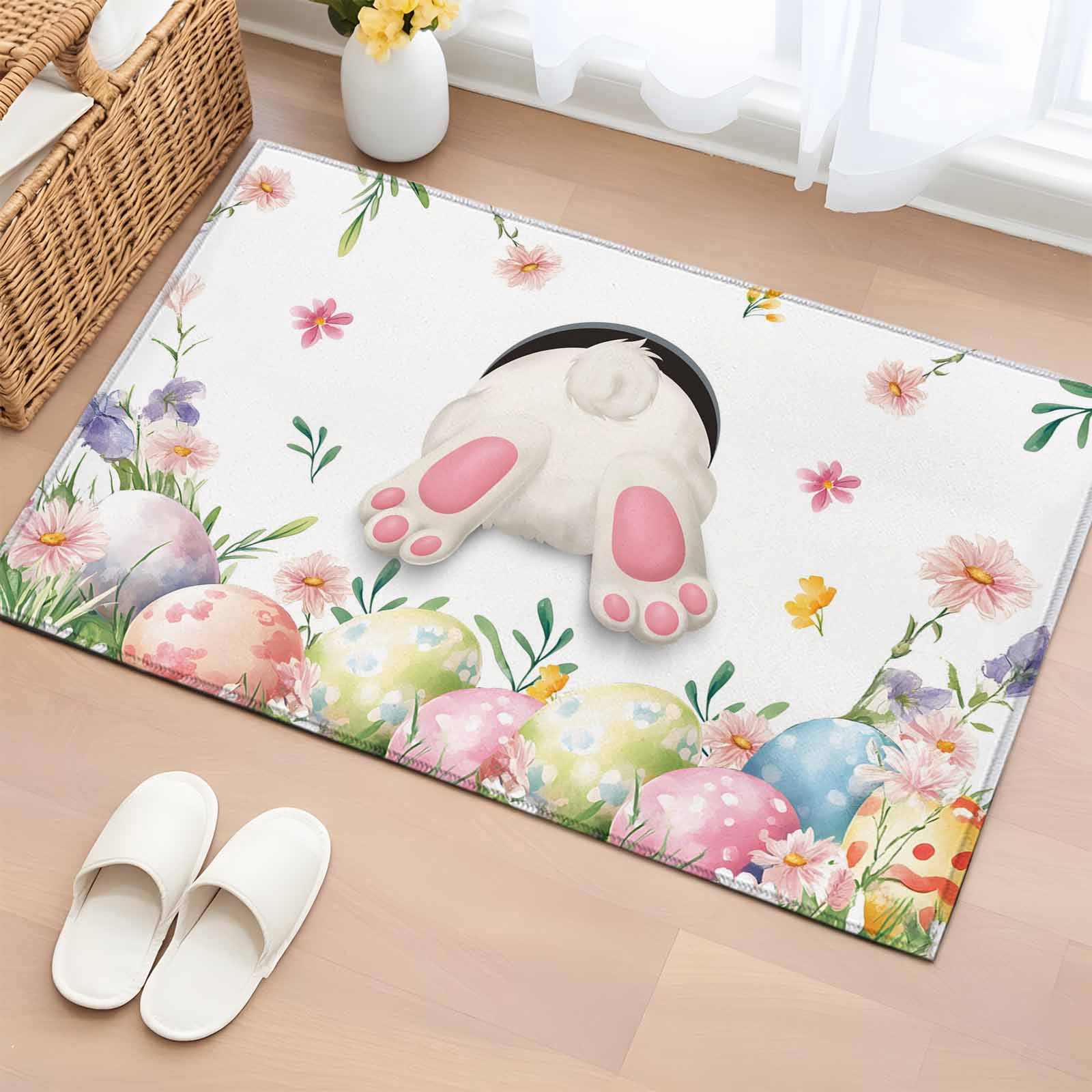 Bathroom Rugs 2x3 Ft, Easter Non Slip Area Rugs for Kitchen Bedroom ...