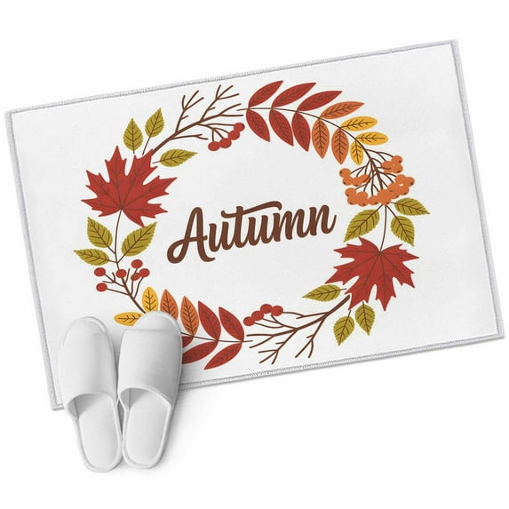 Bathroom Rugs 2x3 Ft, Fall Maple Leaves Non Slip Area Rugs for Kitchen ...