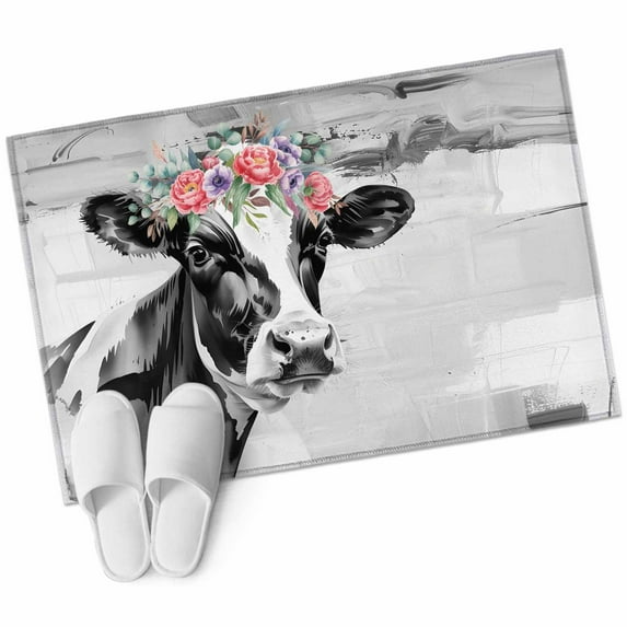 Bathroom Rugs 2x3 Ft, Farm Cow Non Slip Area Rugs for Kitchen Bedroom ...