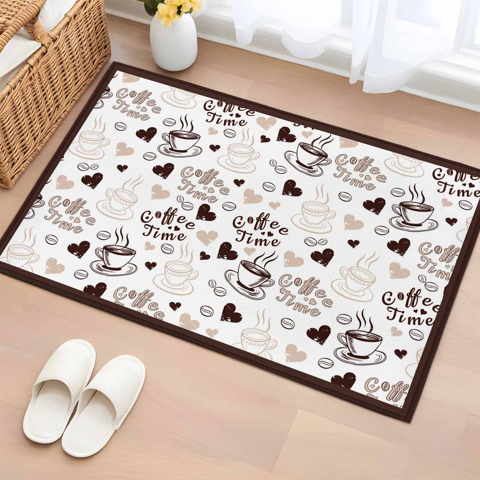 Bathroom Rugs 2x3 Ft, Farmhouse Coffee Cup Non Slip Area Rugs for ...