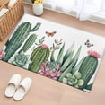 Bathroom Rugs 2x3 Ft, Green Cactus Non Slip Area Rugs for Kitchen ...