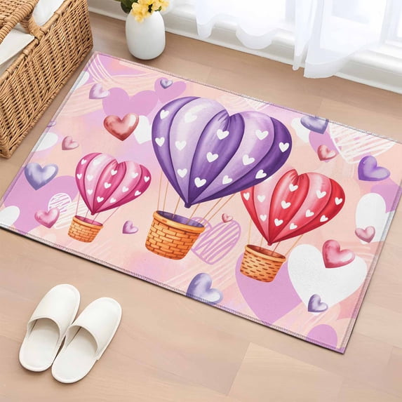 Bathroom Rugs 2x3 Ft, Hot Air Balloons Non Slip Area Rugs for Kitchen ...