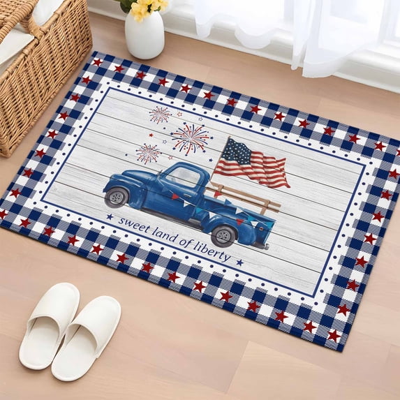 Bathroom Rugs 2x3 Ft, Independence Day Non Slip Area Rugs for Kitchen ...