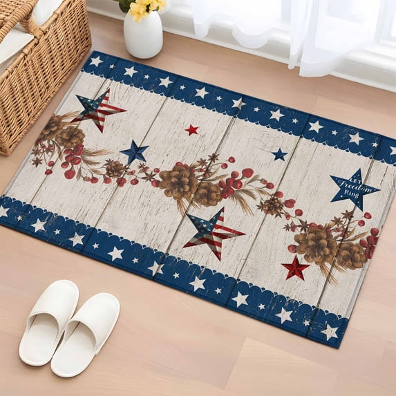 Bathroom Rugs 2x3 Ft, Independence Day Non Slip Area Rugs for Kitchen ...