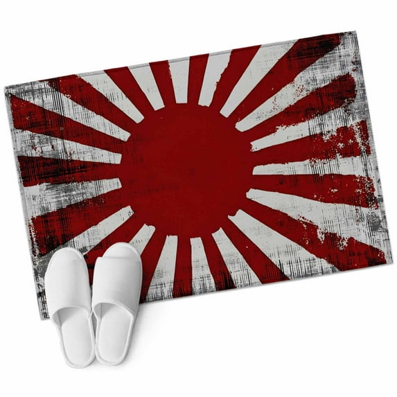 Bathroom Rugs 2x3 Ft, Japanese Flag Non Slip Area Rugs for Kitchen ...
