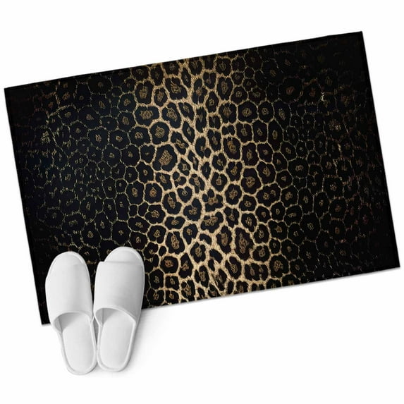 Bathroom Rugs 2x3 Ft, Leopard Print Non Slip Area Rugs for Kitchen ...