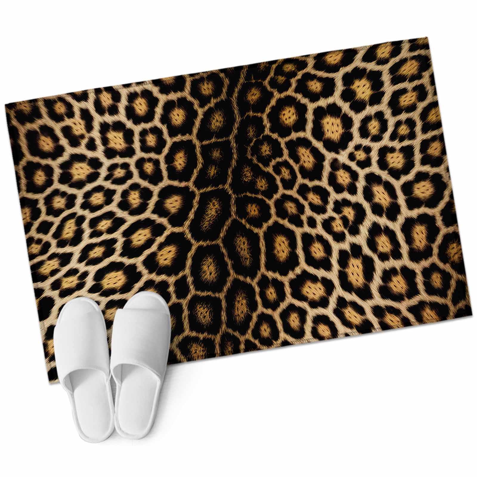 Bathroom Rugs 2x3 Ft, Leopard Print Non Slip Area Rugs for Kitchen ...