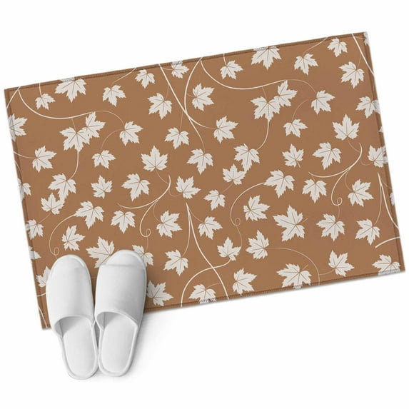 Bathroom Rugs 2x3 Ft, Maple Leaf Non Slip Area Rugs for Kitchen Bedroom ...
