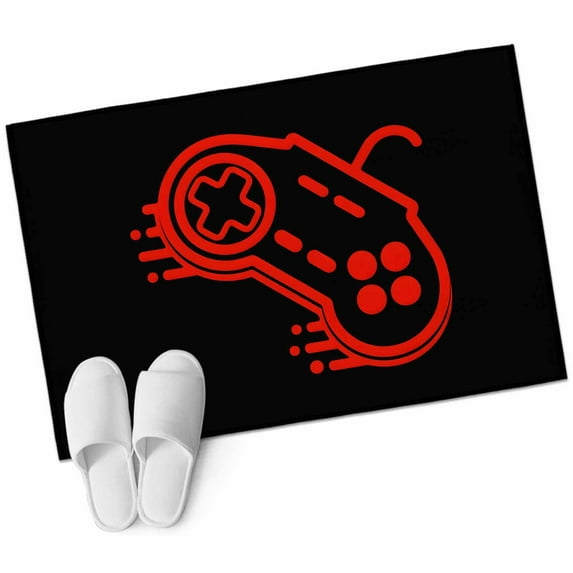 Bathroom Rugs 2x3 Ft, Red Game Controller Non Slip Area Rugs for ...