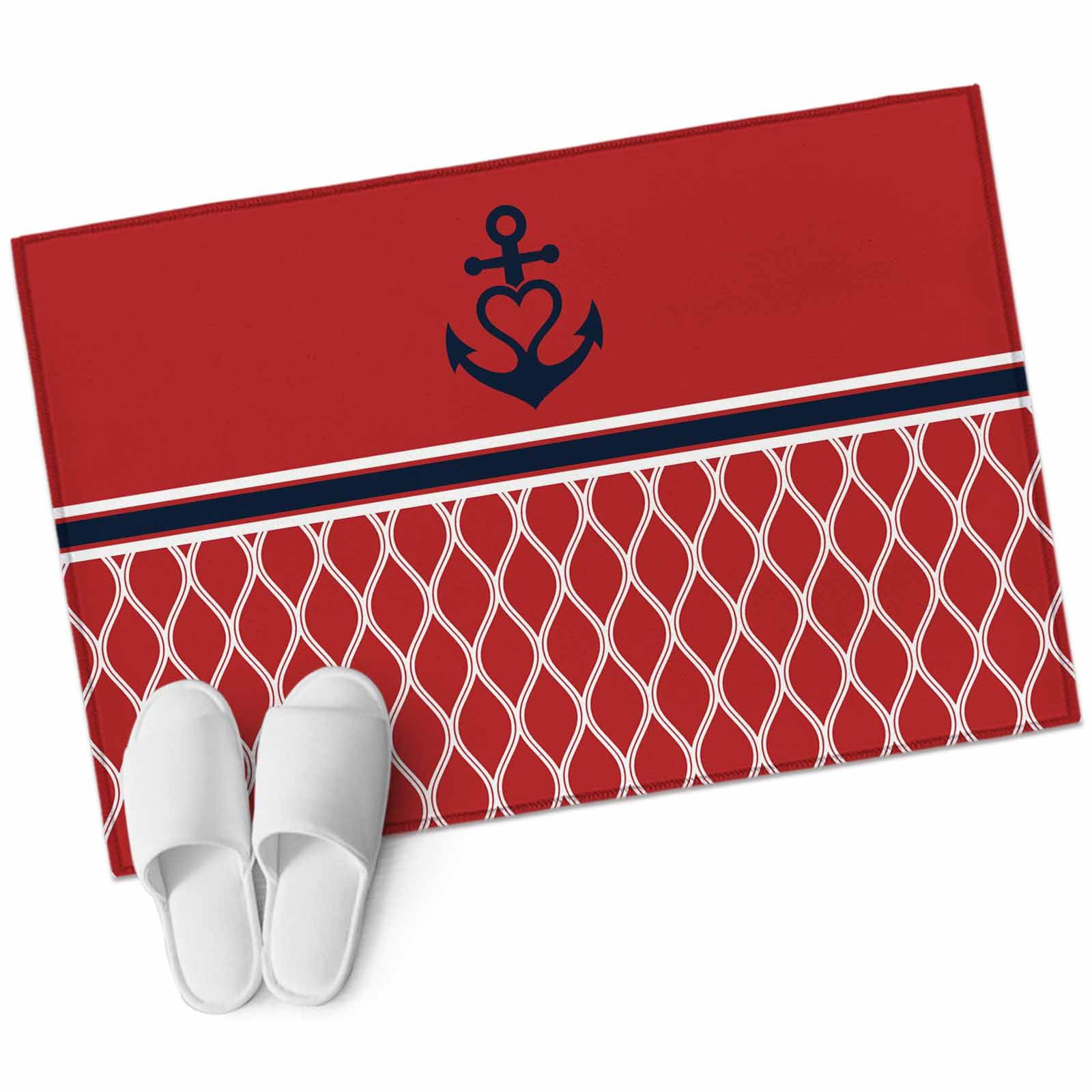 Bathroom Rugs 2x3 Ft, Red Morocco Non Slip Area Rugs for Kitchen ...