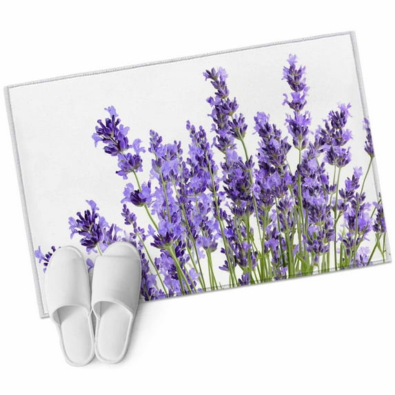 Bathroom Rugs 2x3 Ft, Spring Purple Lavender Non Slip Area Rugs for ...