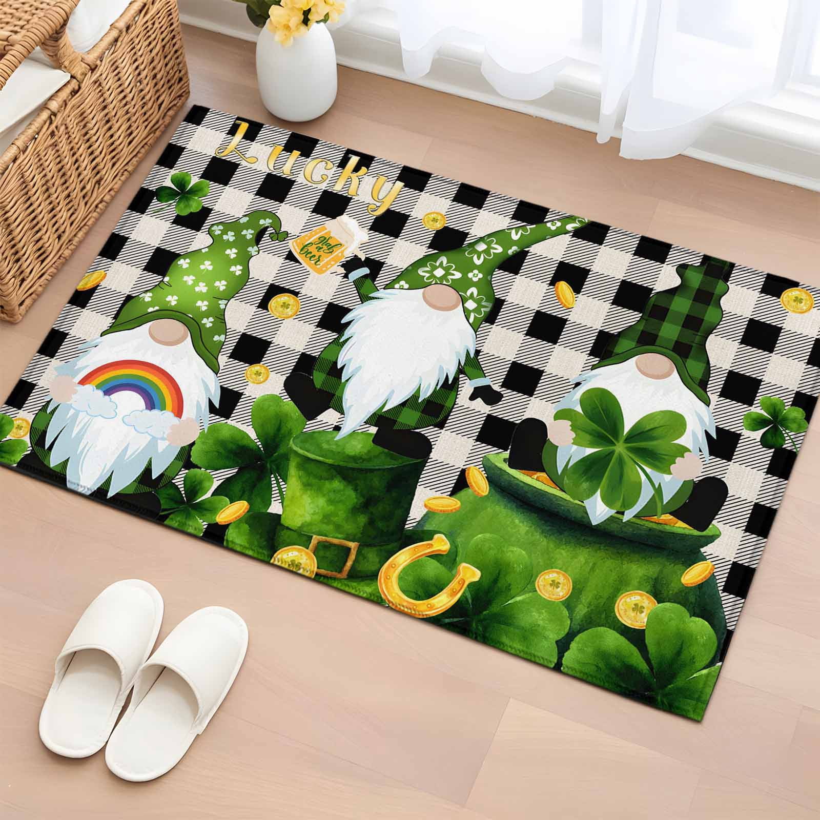 Bathroom Rugs 2x3 Ft, St. Patrick's Day Non Slip Area Rugs for Kitchen ...