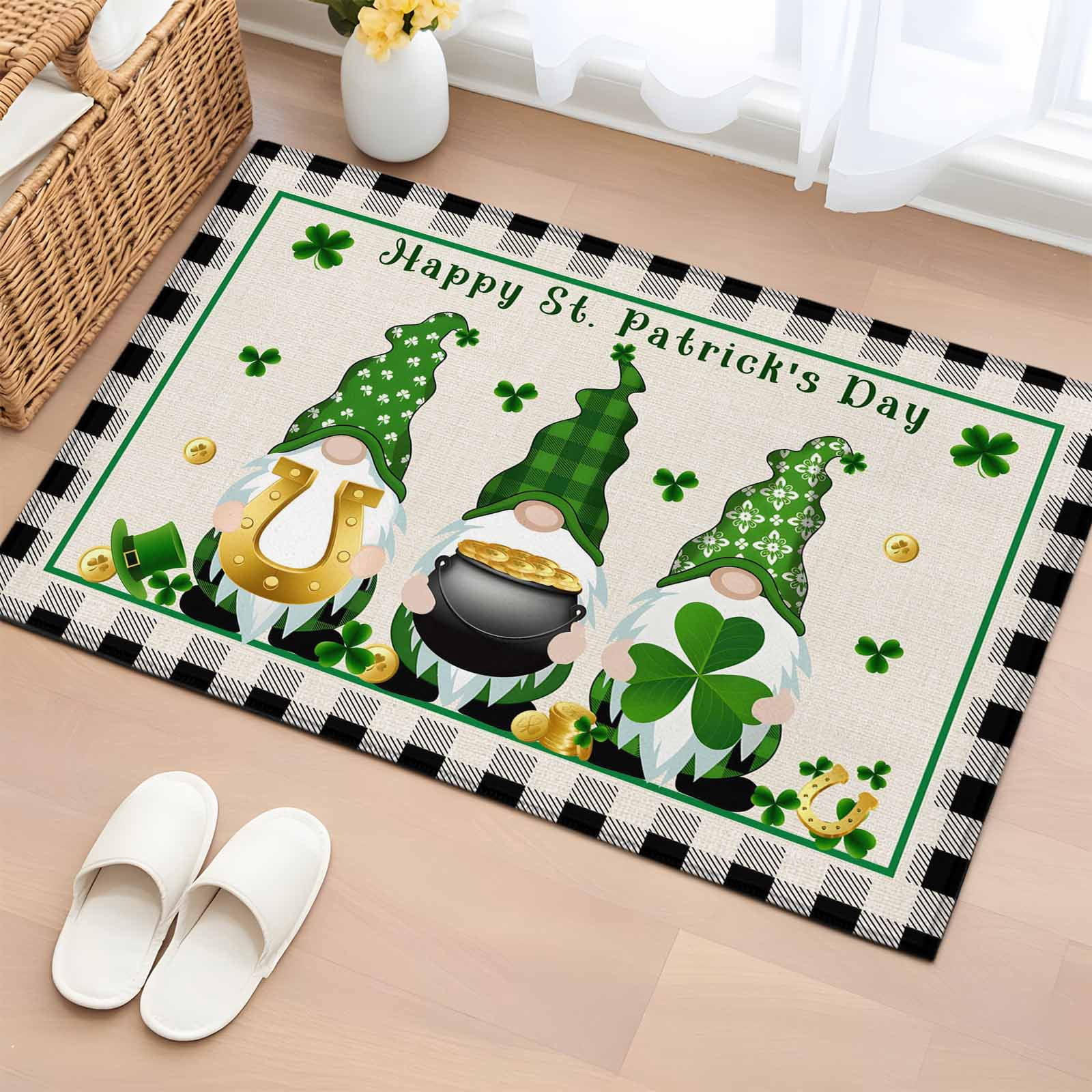 Bathroom Rugs 2x3 Ft, St. Patrick's Day Non Slip Area Rugs for Kitchen ...