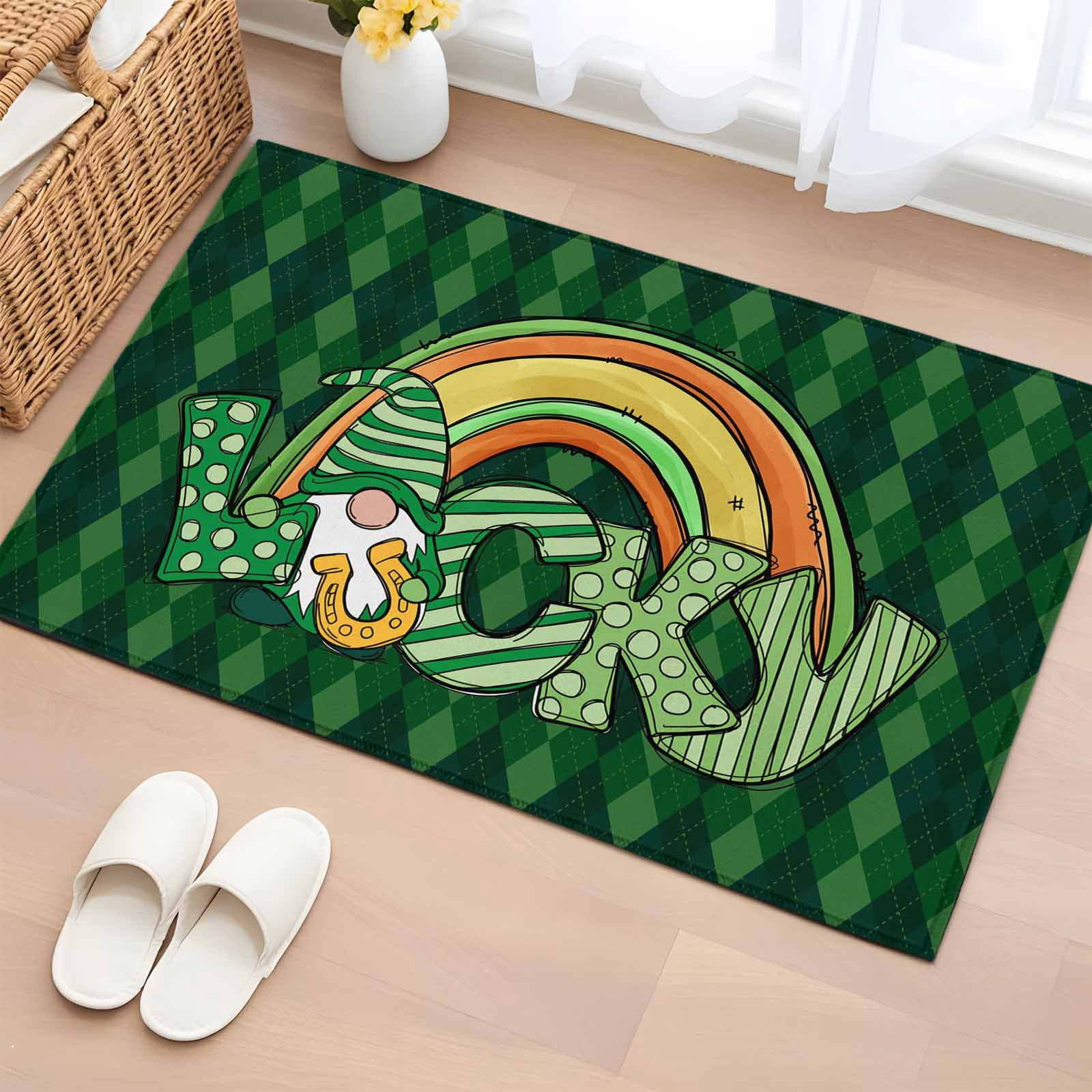 Bathroom Rugs 2x3 Ft, St Patrick's Day Non Slip Area Rugs for Kitchen ...