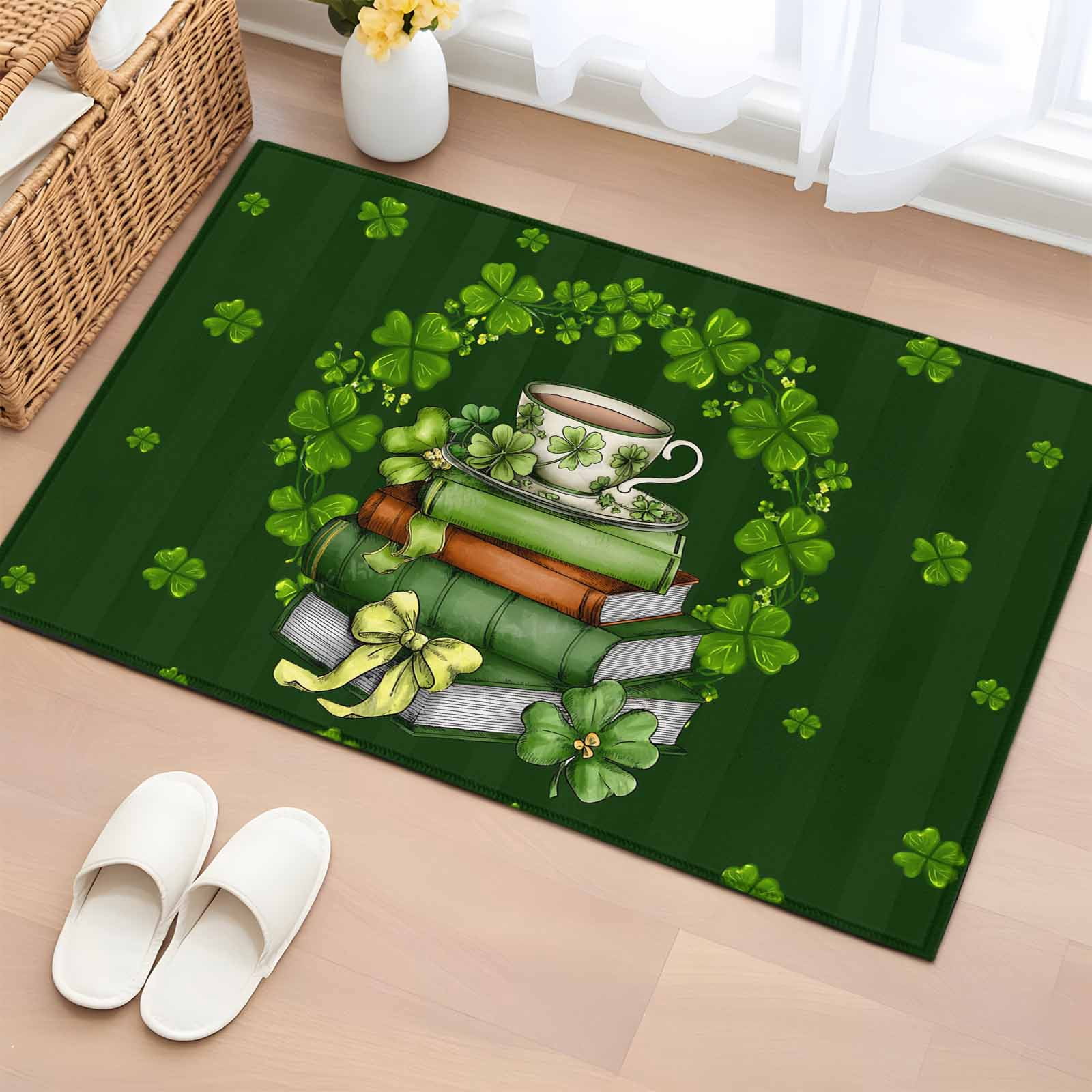 Bathroom Rugs 2x3 Ft, St. Patrick’s Day Shamrock Non Slip Area Rugs for ...