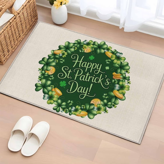 Bathroom Rugs 2x3 Ft, St Patricks Day Non Slip Area Rugs for Kitchen ...