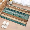Bathroom Rugs 2x3 Ft, Teal Brown Blue Non Slip Area Rugs for Kitchen ...