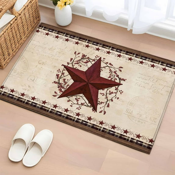 Bathroom Rugs 2x3 Ft, Texas Star Vintage Non Slip Area Rugs for Kitchen ...