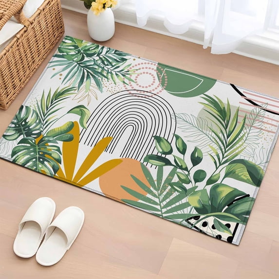 Bathroom Rugs 2x3 Ft, Tropical Summer Non Slip Area Rugs for Kitchen ...