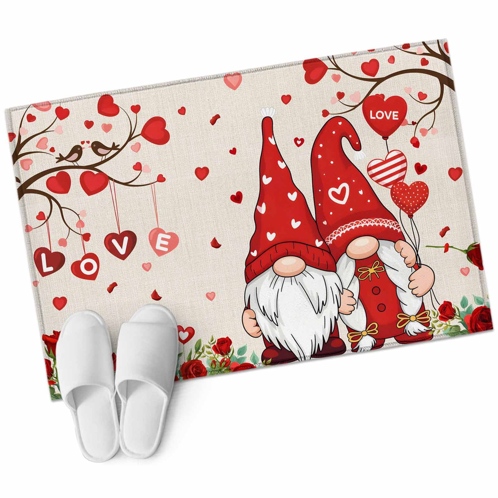 Bathroom Rugs 2x3 Ft, Valentine's Day Non Slip Area Rugs for Kitchen ...