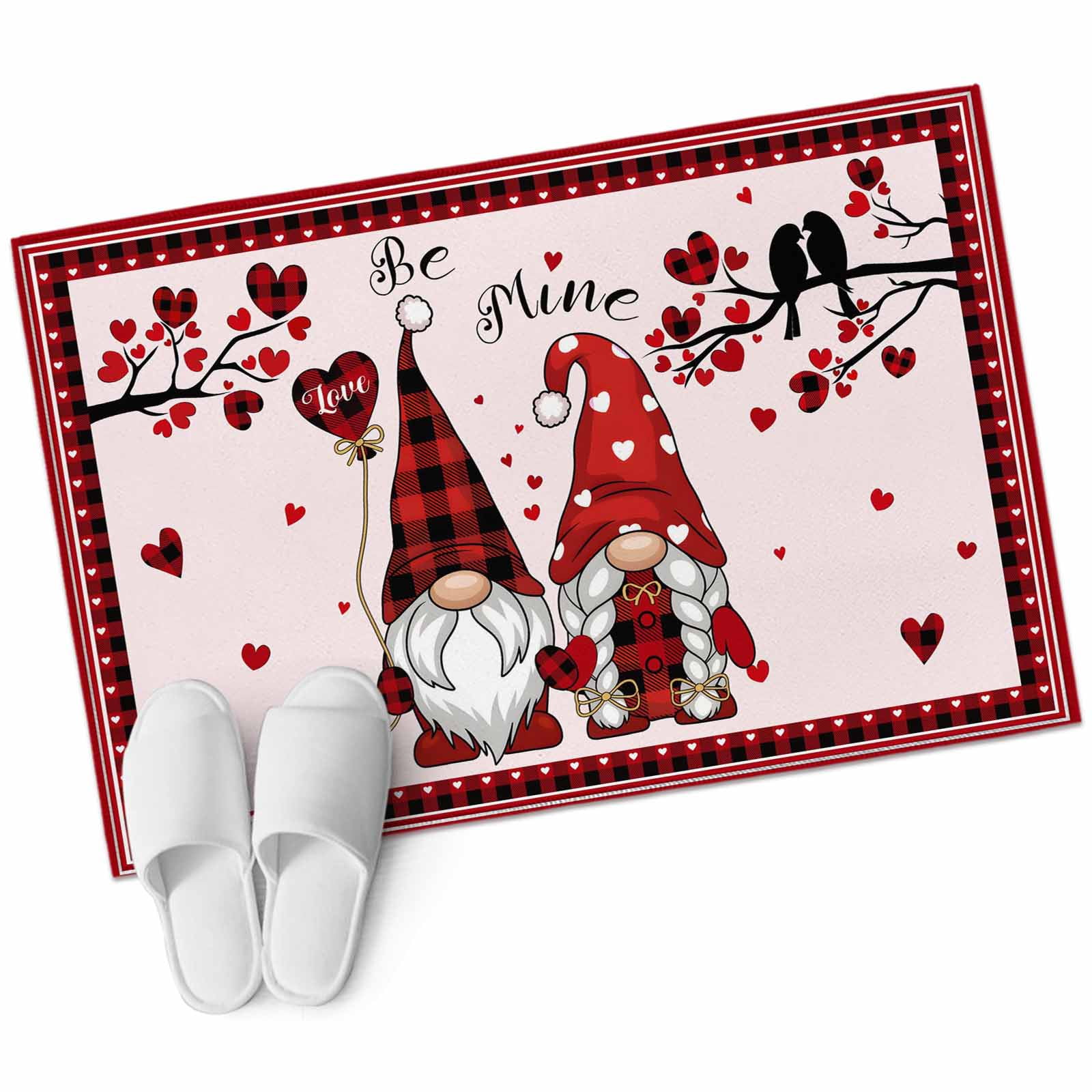 Bathroom Rugs 2x3 Ft, Valentine's Day Non Slip Area Rugs for Kitchen ...