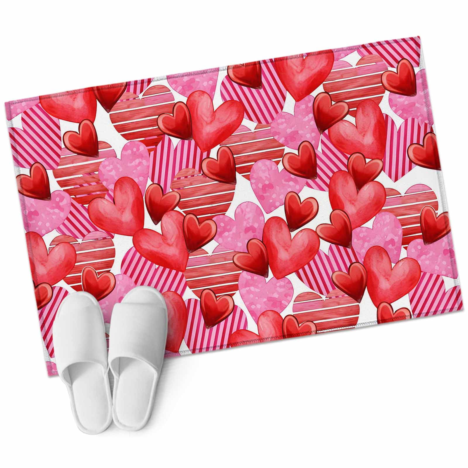 Bathroom Rugs 2x3 Ft, Valentine's Day Non Slip Area Rugs for Kitchen ...