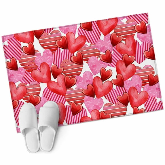 Bathroom Rugs 2x3 Ft, Valentine's Day Non Slip Area Rugs for Kitchen ...