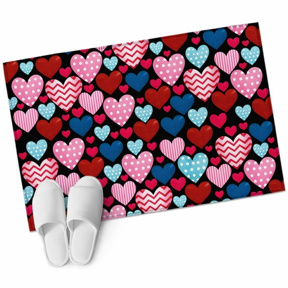 Bathroom Rugs 2x3 Ft, Valentine's Day Non Slip Area Rugs for Kitchen ...