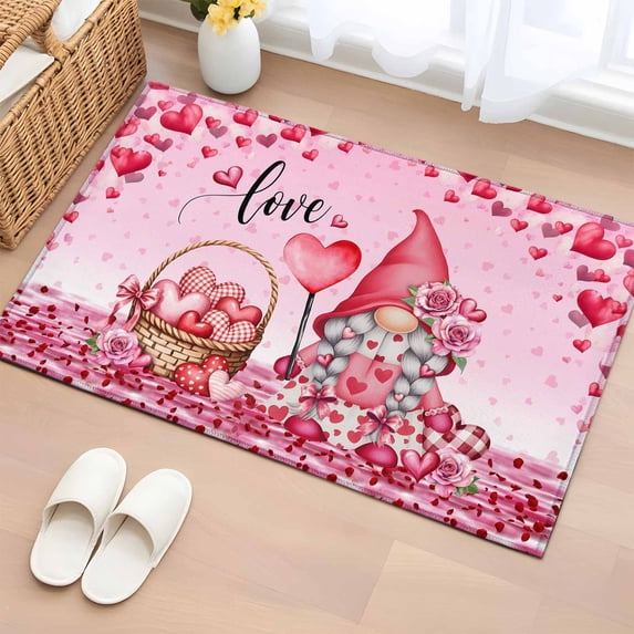 Bathroom Rugs 2x3 Ft, Valentine's Day Non Slip Area Rugs for Kitchen ...