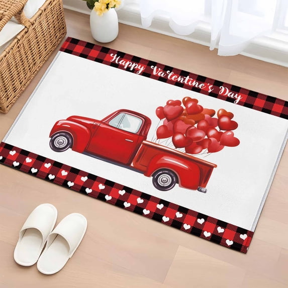 Bathroom Rugs 2x3 Ft, Valentine's Day Non Slip Area Rugs for Kitchen ...